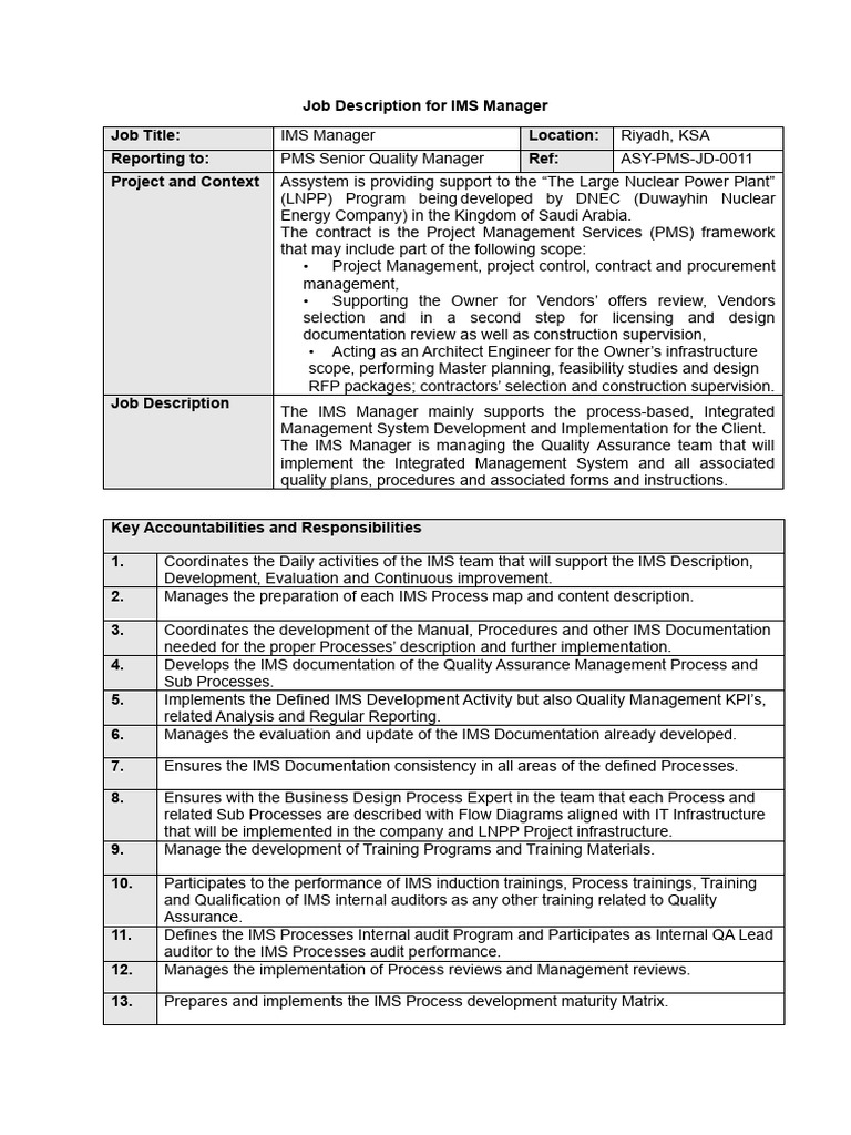 Quality Assurance Manager | PDF | Quality Assurance | Audit Quality Assurance Manager | PDF | Quality Assurance | Audit