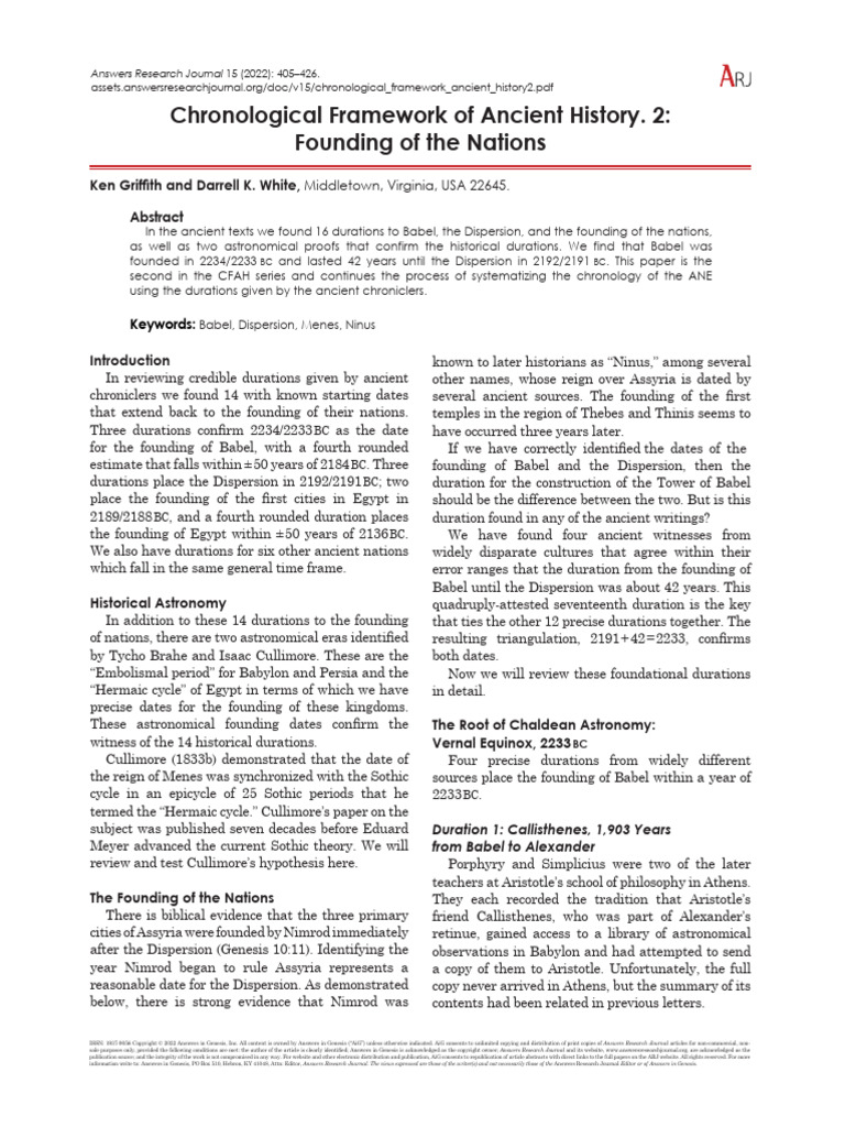 Chronological Framework of Ancient Histo-3 | PDF | Calendar | Babylon
