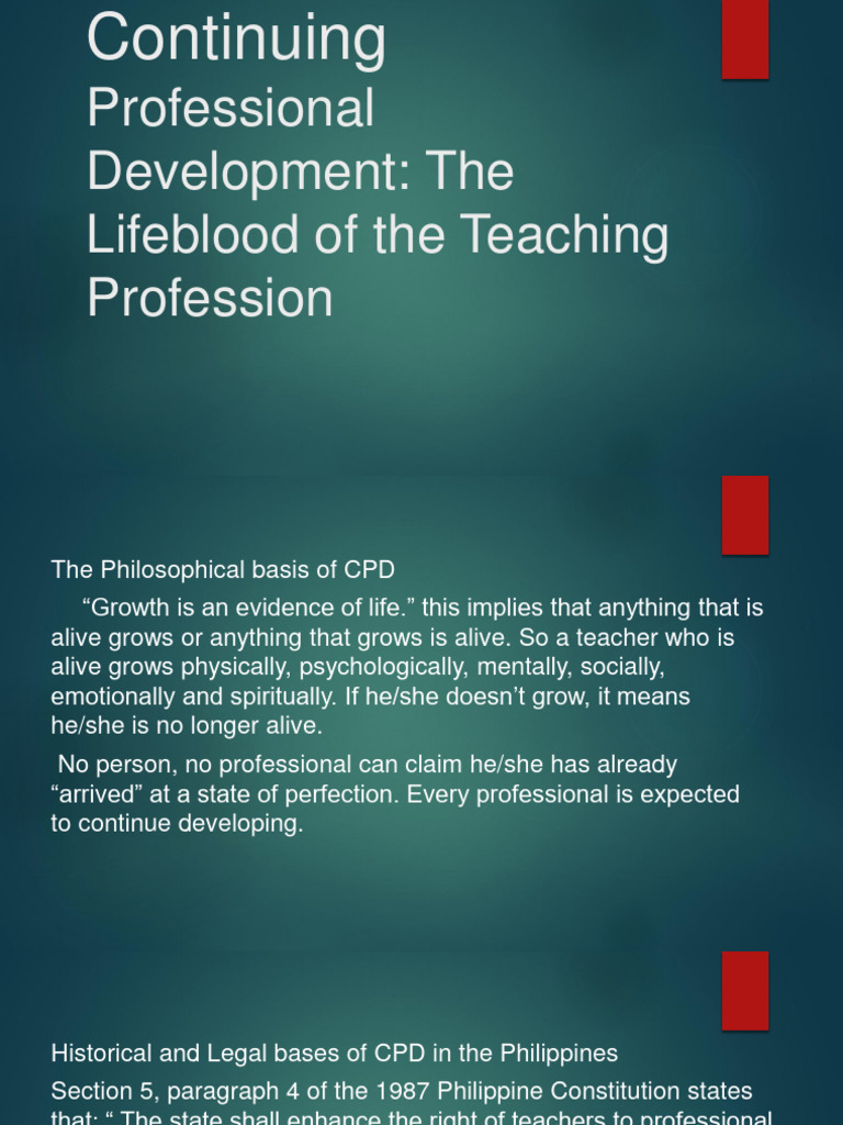 Professional Development: The Lifeblood of The Teaching Profession ...