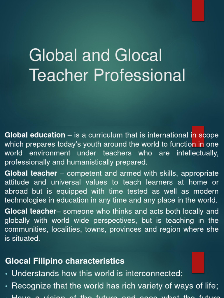 Global and Glocal Teacher Education Insights | PDF | Teachers | Learning