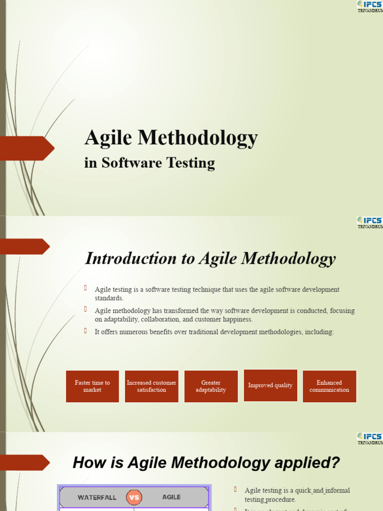 Agile Testing Methodologies Overview | PDF | Software Development ...
