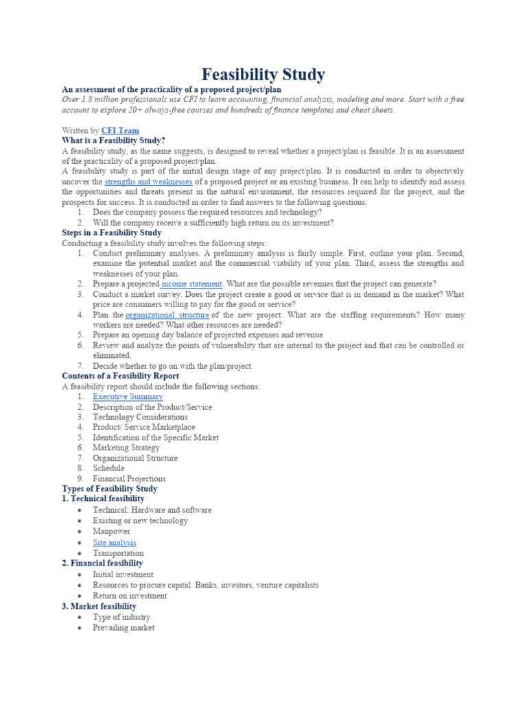 Feasibility Study | PDF | Net Present Value | Cash Flow Statement