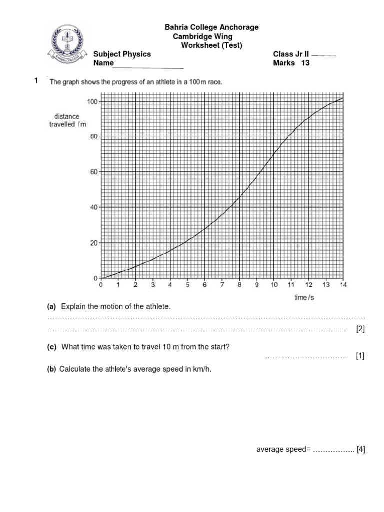 Measuring Motion Test | PDF