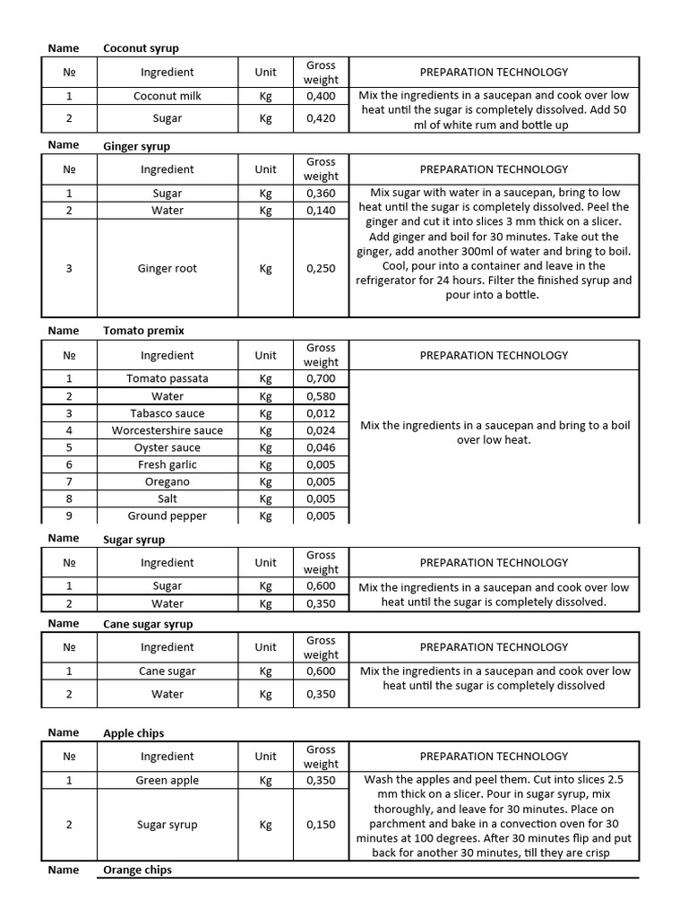 Preparations | PDF | Foods | Cuisine