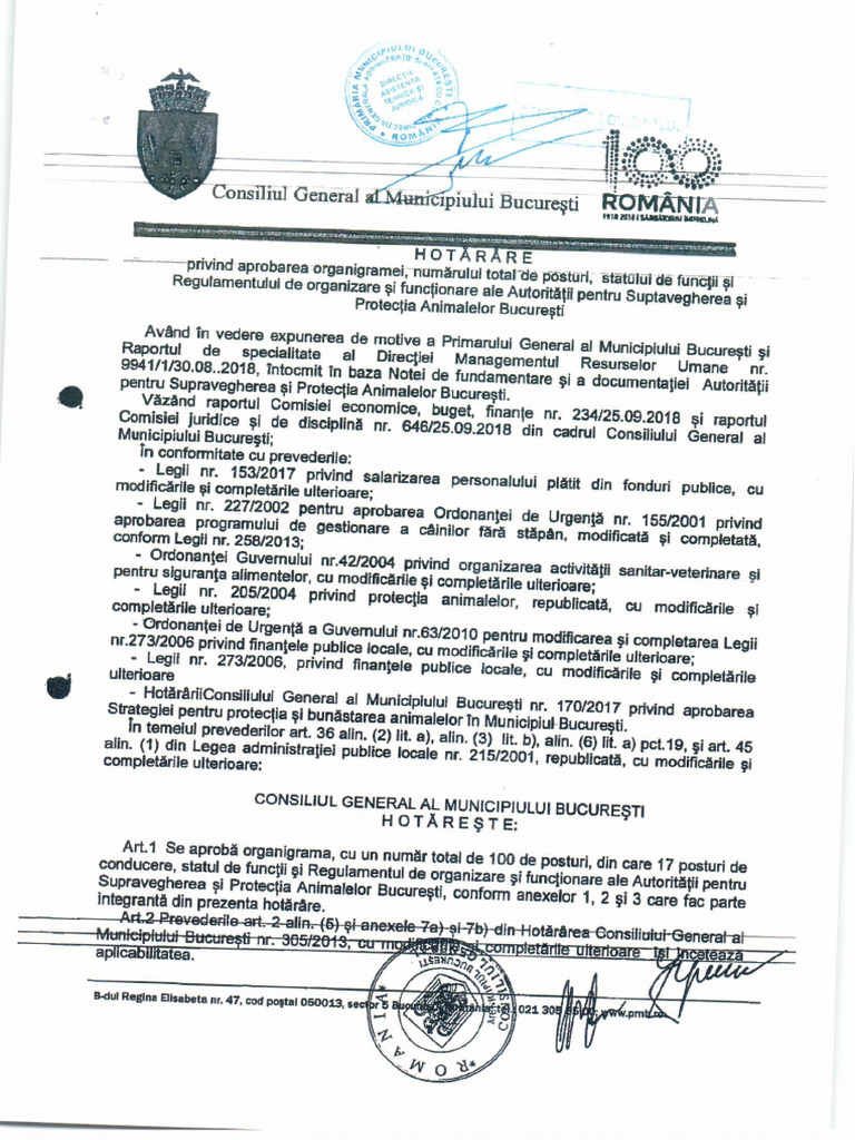 Organizarea Si Functionarea ASPA Structura Organizatori Atributii ...