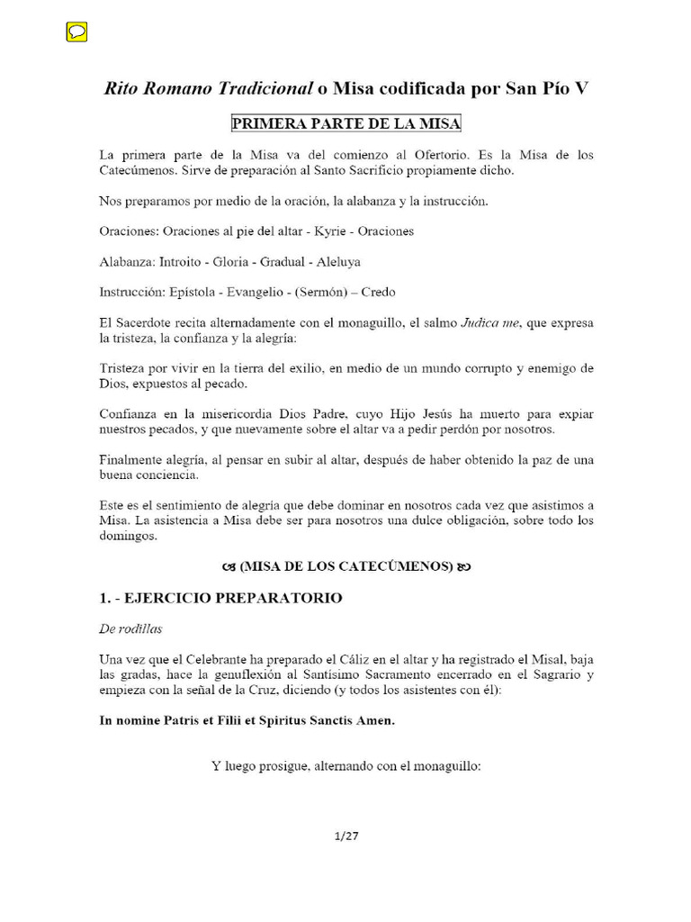 Rito - Misa San Pio V | PDF