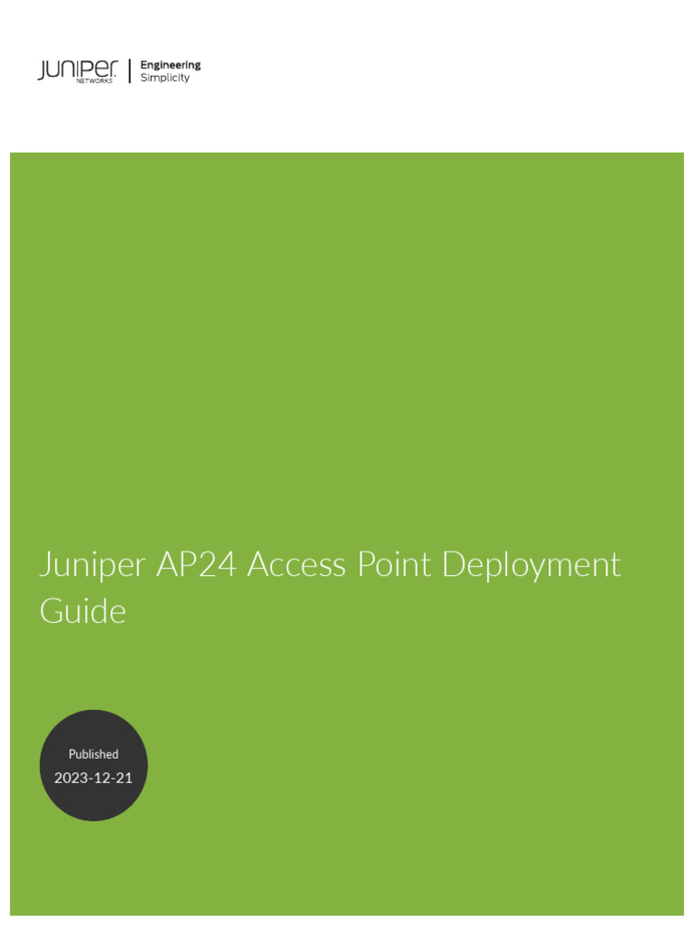 Juniper AP-24 Deployment | Download Free PDF | Wireless Access Point ...
