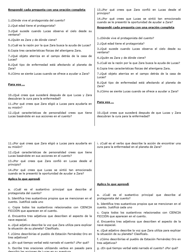 Un Encuentro en Las Estrellas Actividades | PDF | Adjetivo | Verbo