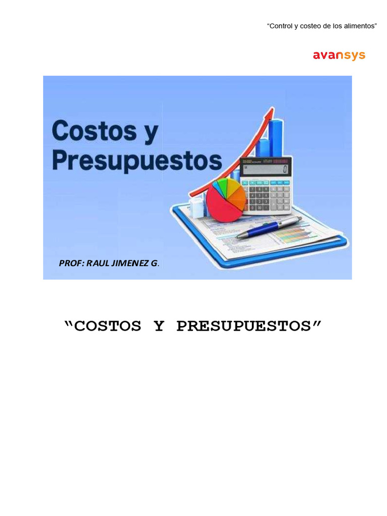 Ut Iv - "Costos y Presupuestos" | PDF | Presupuesto | Business