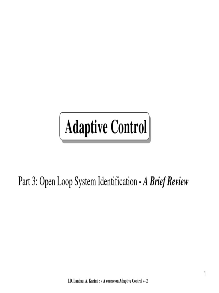 Adaptive Control2gr Pdf Least Squares Bias Of An Estimator