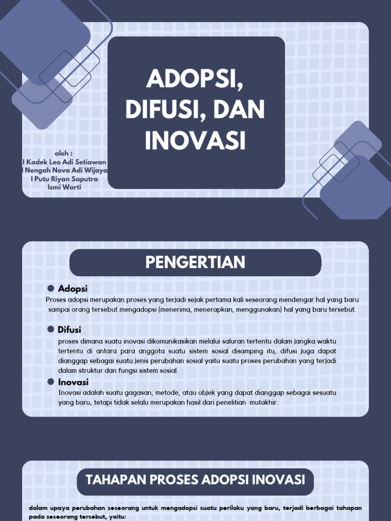 Adopsi Difusi Inovasi | PDF | Karier & Perkembangan | Kesehatan Holistik