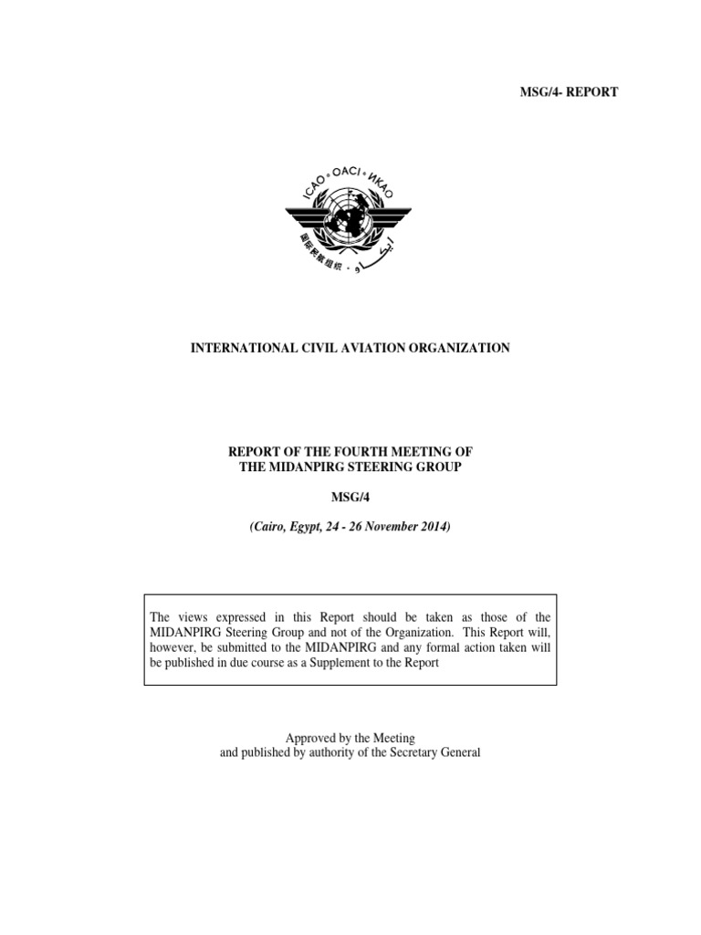 MSG4 Report | PDF | Air Traffic Control | Airlines