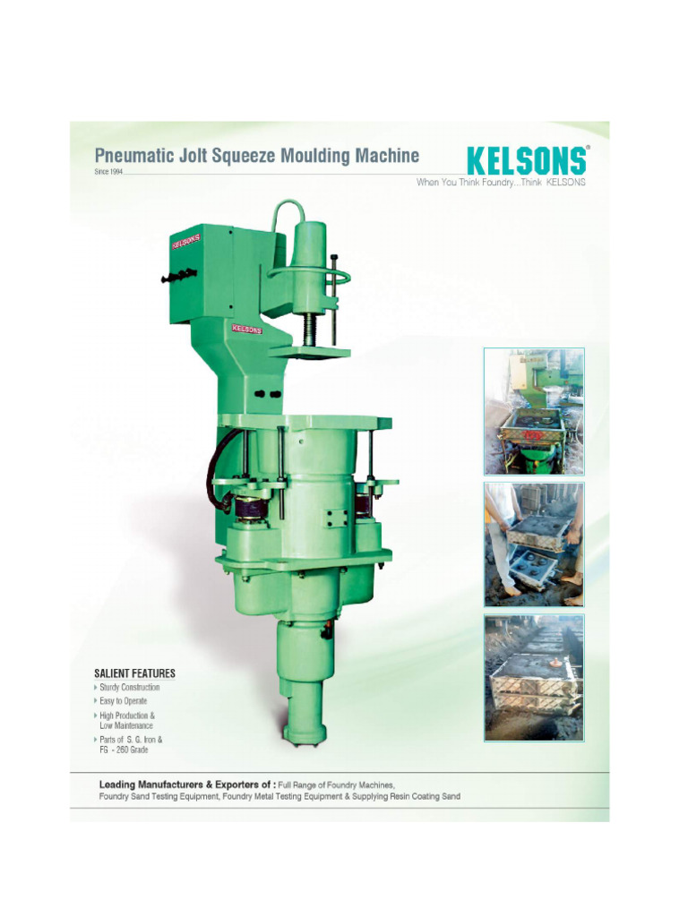 Pneumatic Jolt Squeez Moulding Machine | PDF