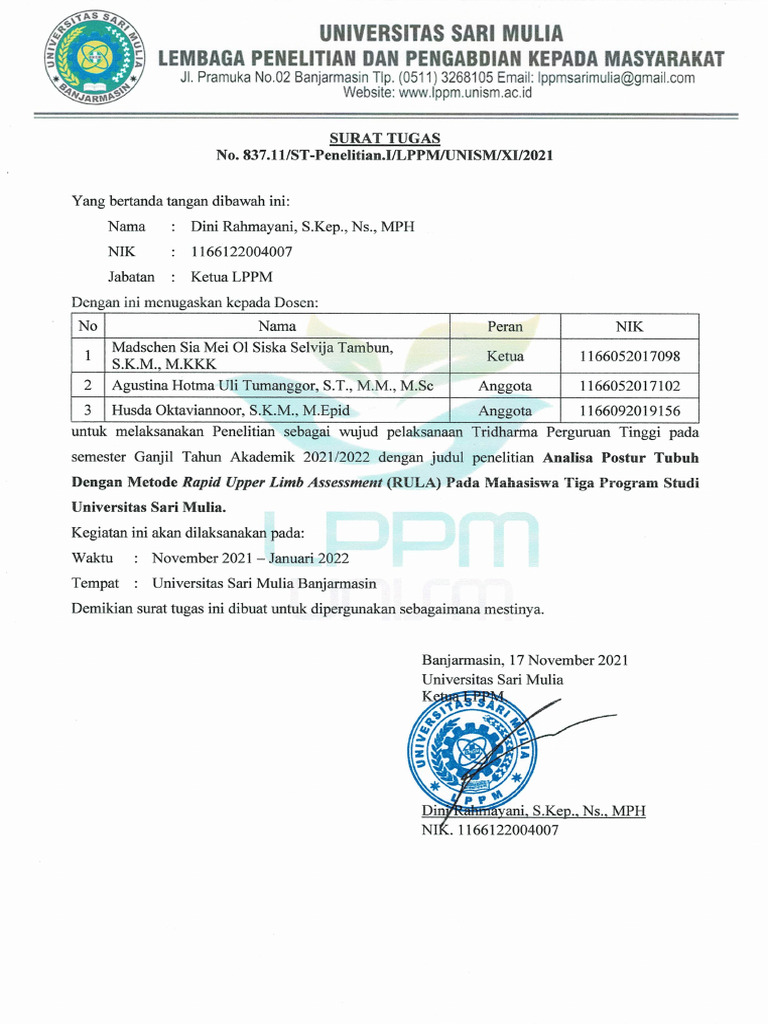 837.11-Penelitian.I-XI-2022-Analisa Postur Tubuh Dengan Metode Rapid ...