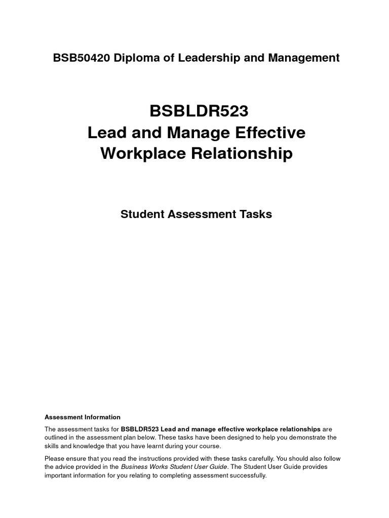 With Signature BSBLDR523 Student Assessment | PDF | Employment | Human Resource Management
