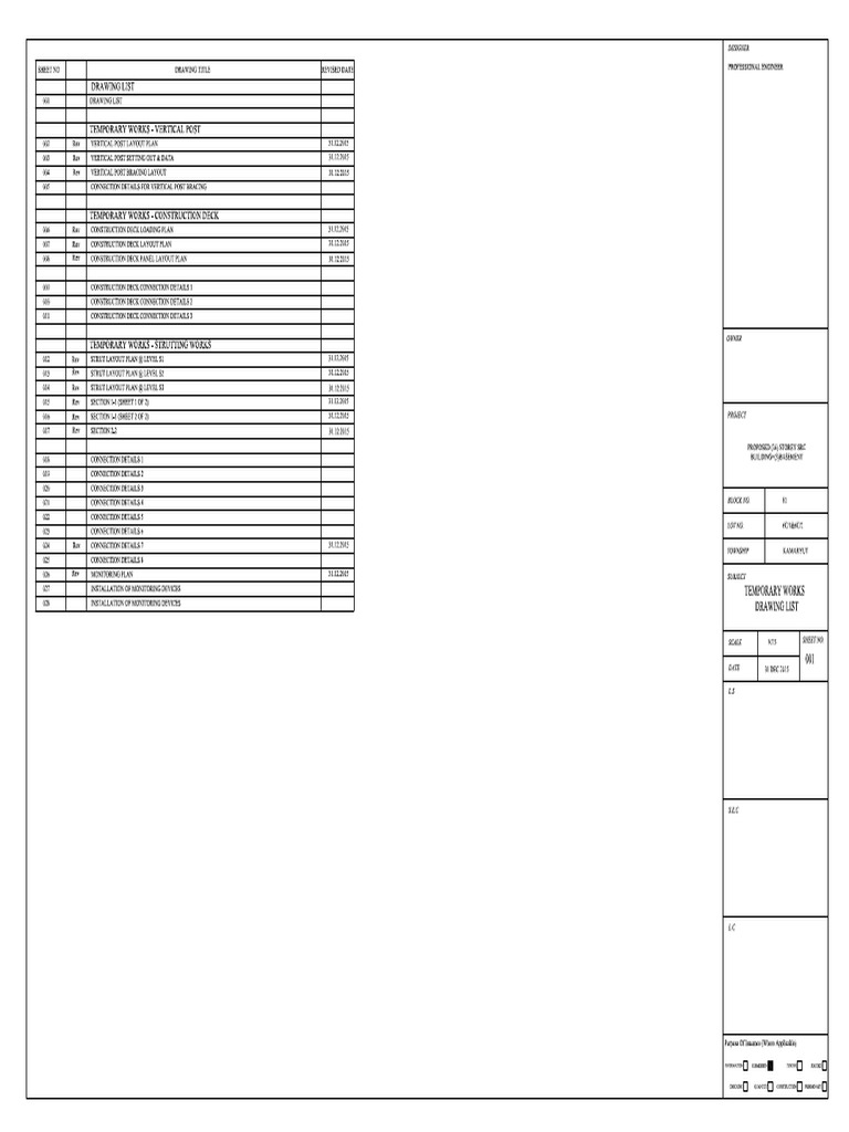Appendix-1 Deep Excavation Desgn Drawings | PDF