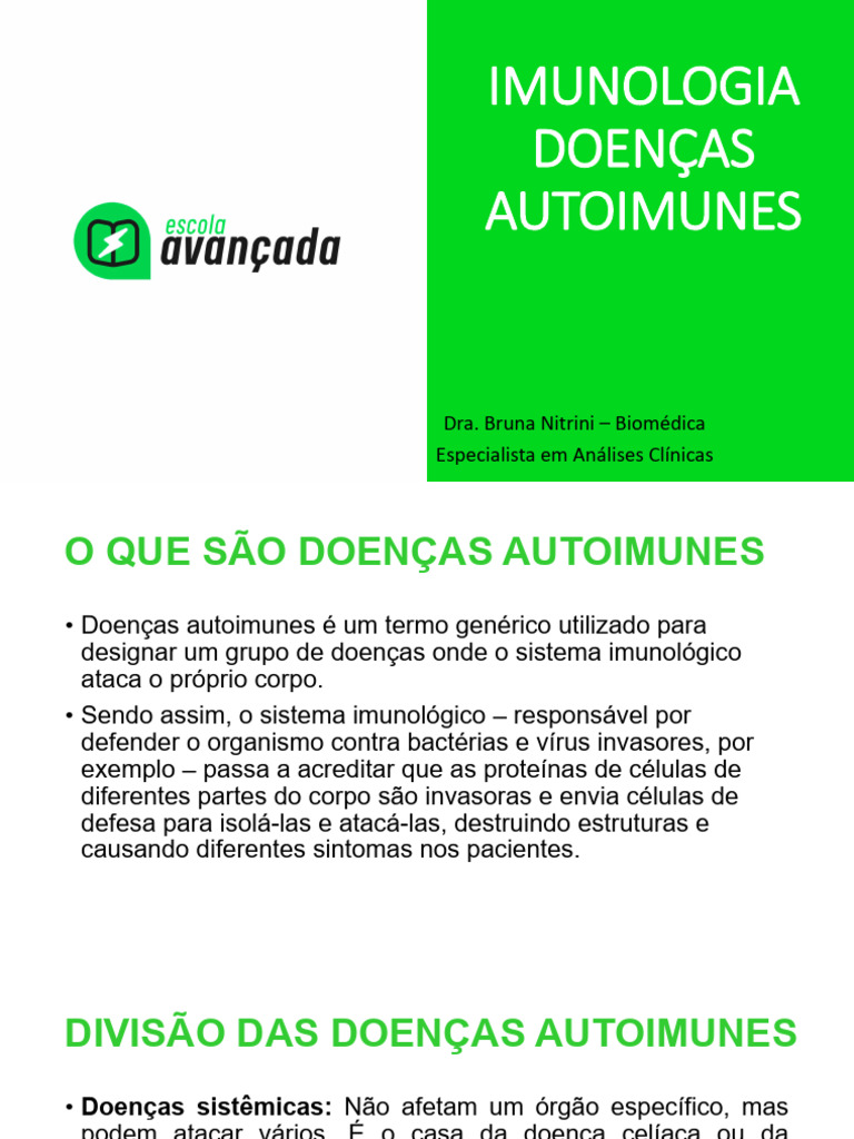Entendendo Doenças Autoimunes | PDF | Sistema imunológico | Doença ...
