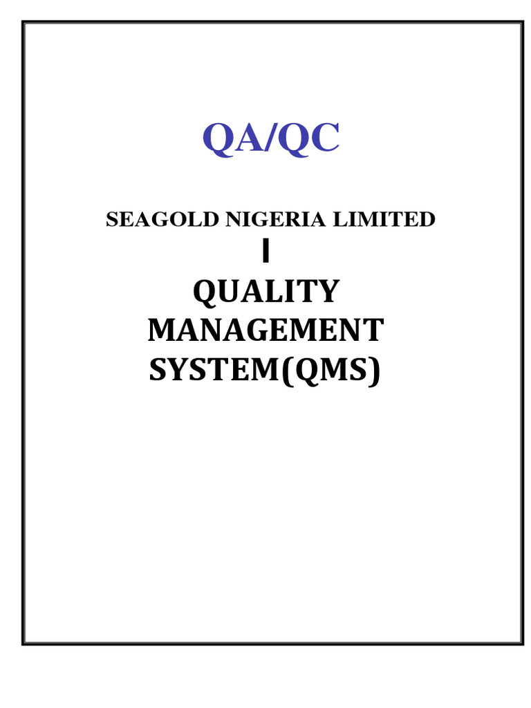 1.QA-QC Plan NEW | PDF | Quality Management System | Specification ...
