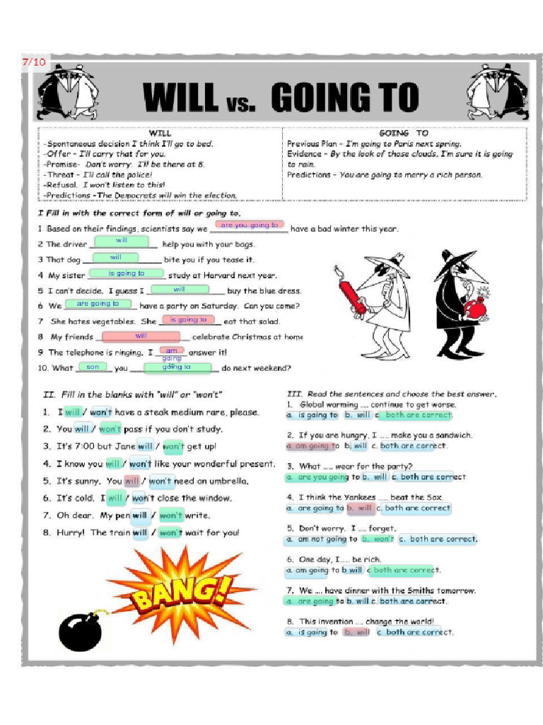 Tarea de Will and Going To | PDF