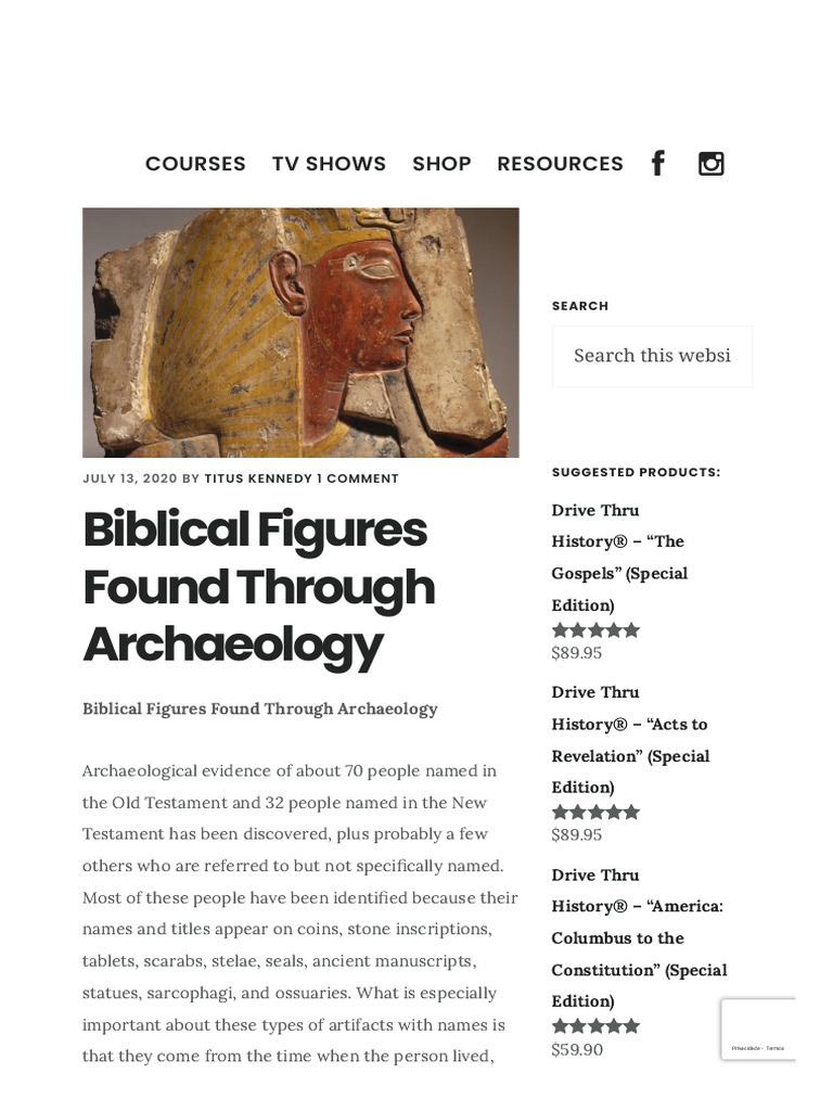 Biblical Figures Found Through Archaeology – | PDF | Kingdom Of Judah ...