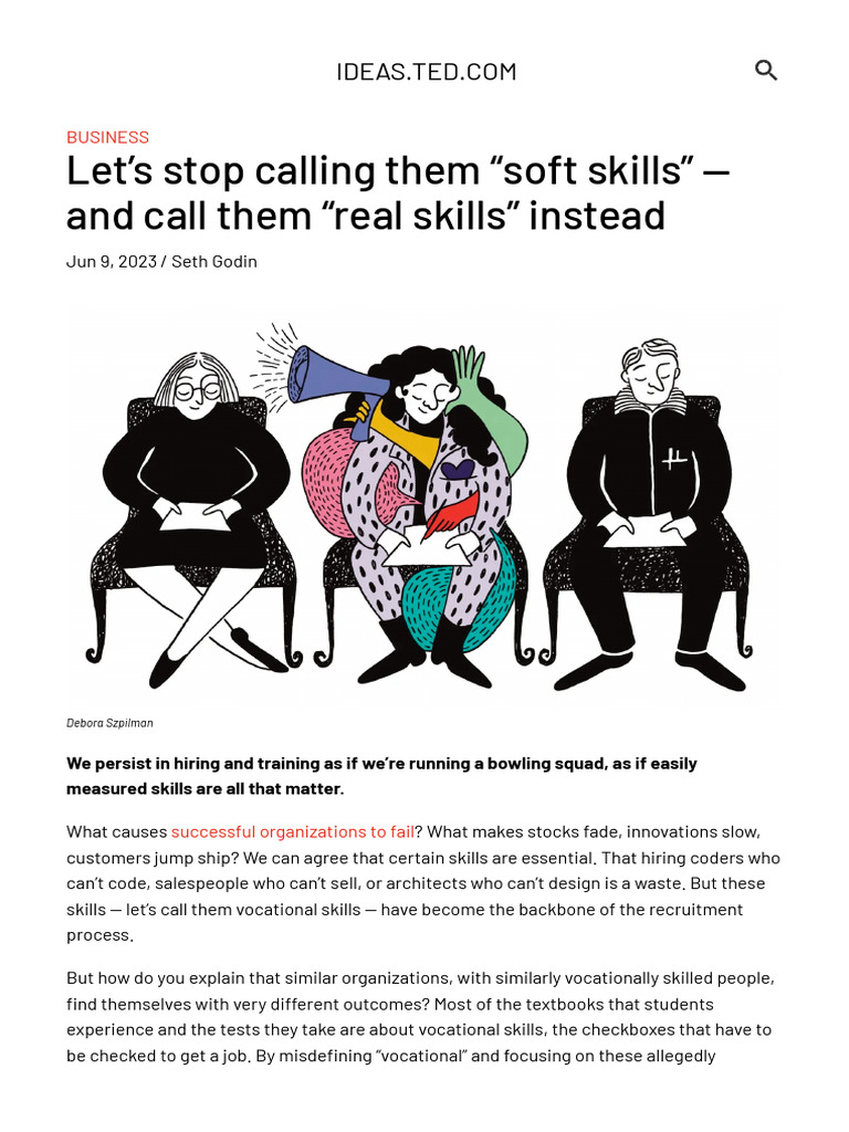 Let's Stop Calling Them "Soft Skills" - and Call Them "Real Skills" Instead | PDF | Career ...