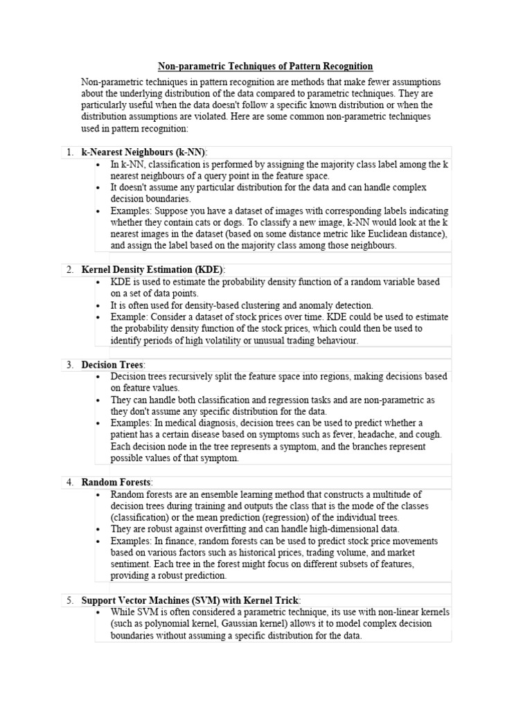 Non Parametric Techniques | PDF | Support Vector Machine | Artificial Neural Network