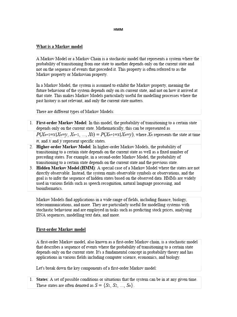 HMM | Download Free PDF | Markov Chain | Applied Mathematics