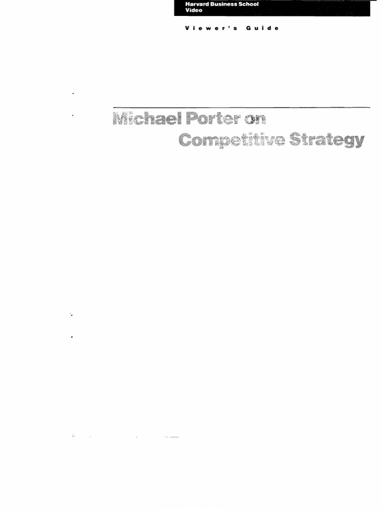 Harvard Business Strategy Guide | PDF | Competitive Advantage | Business