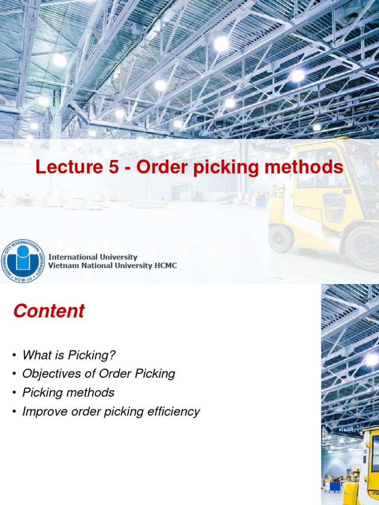 Order Picking Methods Explained | PDF | Warehouse | Radio Frequency ...
