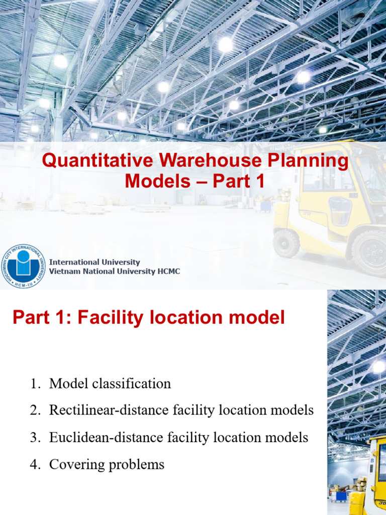 Chapter 4 - Quantitative Warehouse Planning Models (Full) | PDF | Distance | Mathematical ...