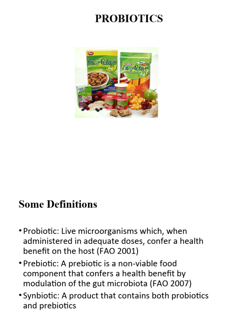 Lecture 7. Probiotics Prebiotics Lecture | PDF | Probiotic | Yogurt