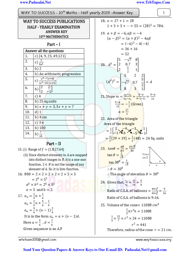 Clé de réponses Maths 10e 2019 | PDF | Échecs | Ouverture (échecs)
