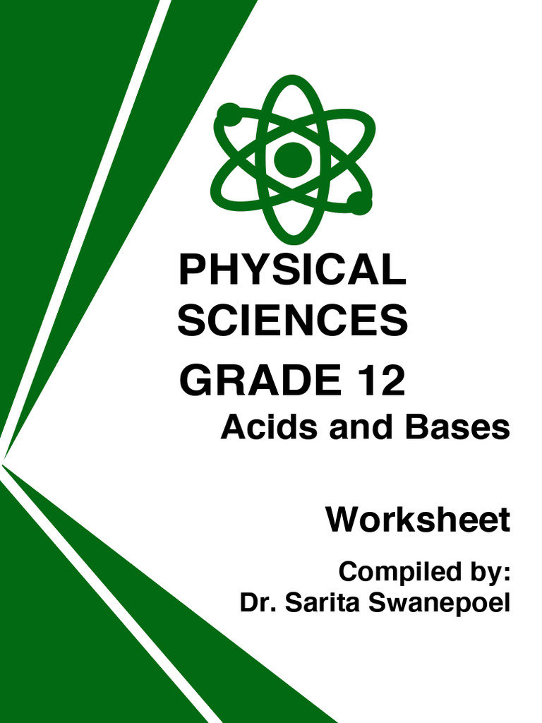 Grade 12 Acids and Bases Worksheet | PDF | Acid | Ph