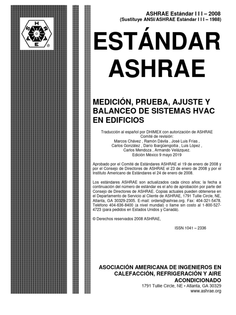 Ashrae Spanish - Standard 111-2008 | PDF | Uso eficiente de energía ...