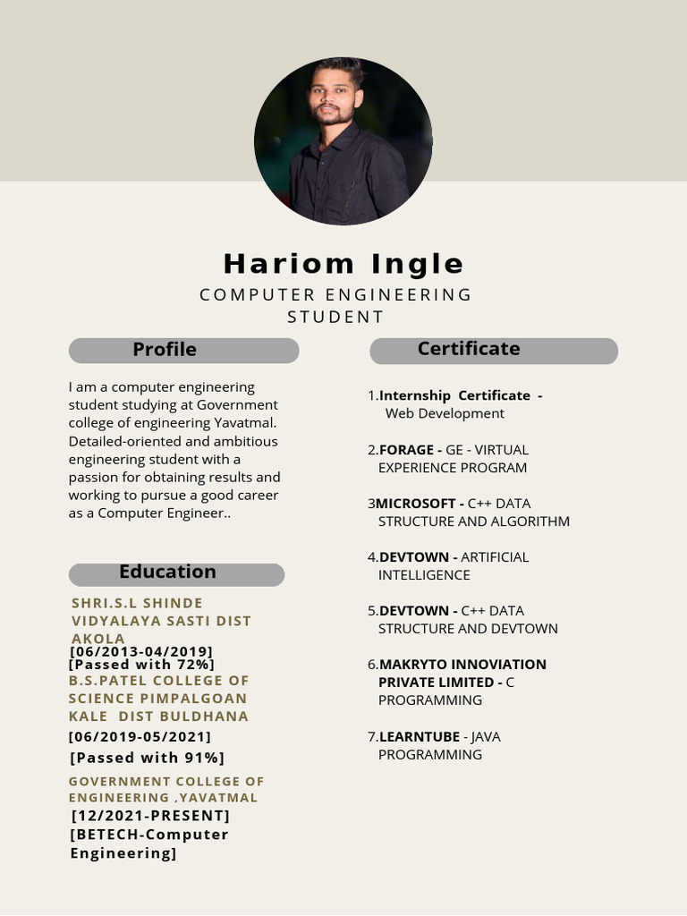 Hariom Ingle | Download Free PDF | Computer Programming | Computer Science