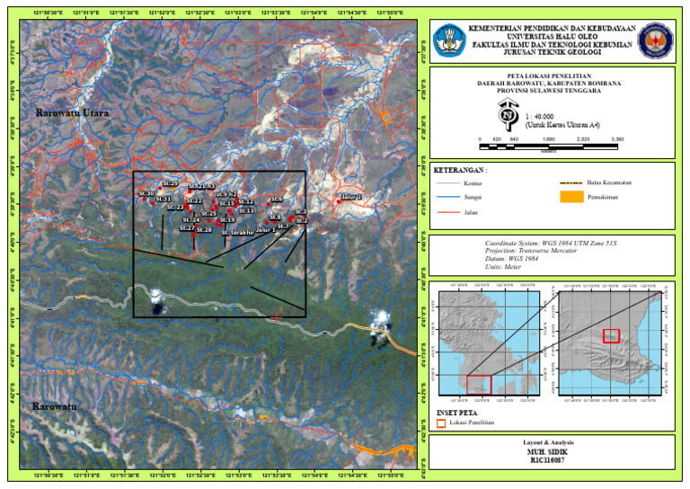 Geology Research Map: Rarowatu | PDF | Navigation | Geographical Technology