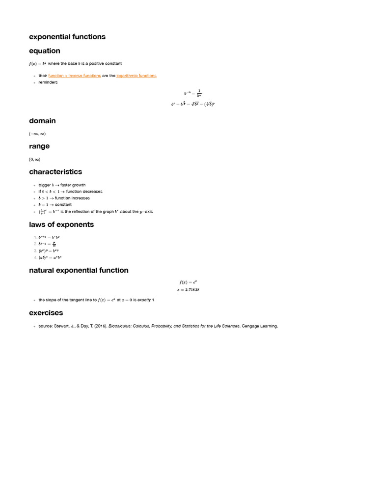 exponential functions | PDF | Function (Mathematics) | Exponential Function exponential functions | PDF | Function (Mathematics) | Exponential Function