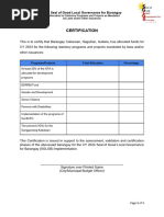 Barangay Budget Ordinance - Barangay Budget Authorization Form No. 1 ...