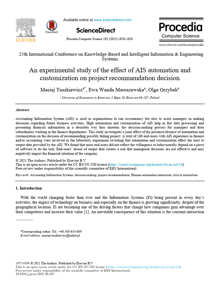 Ais Automation And Customisation Pdf Standard Deviation Artificial Intelligence
