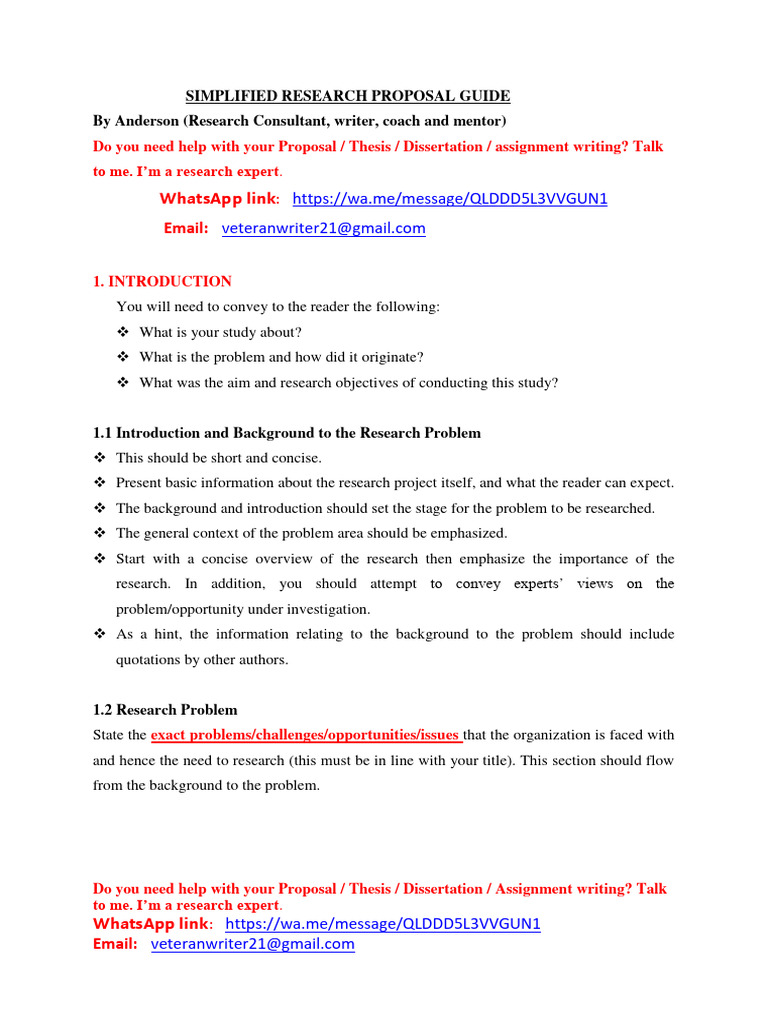 Research Proposal Guide | PDF | Sampling (Statistics) | Validity (Statistics)