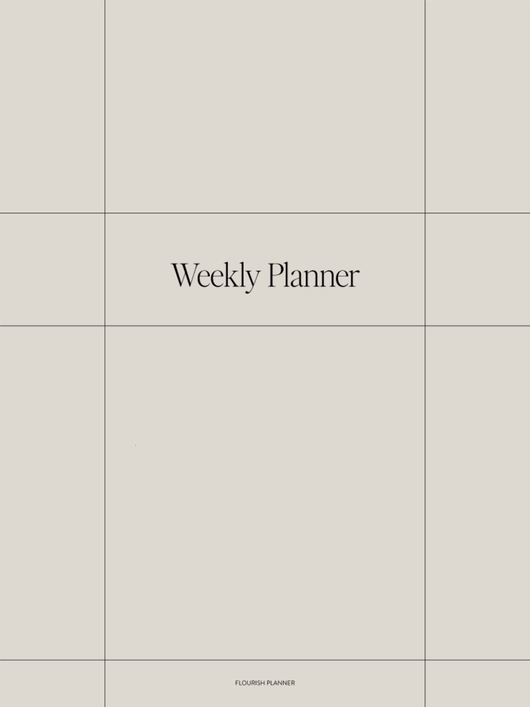 Free Weekly Planner | PDF