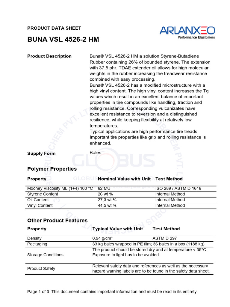 Buna VSL 4526 2 HM Product Data Sheet - 000000000057098976 - REG ...