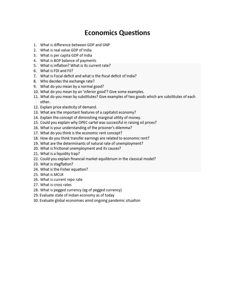 Key Economics Questions Explained | PDF | Politics | Social Science