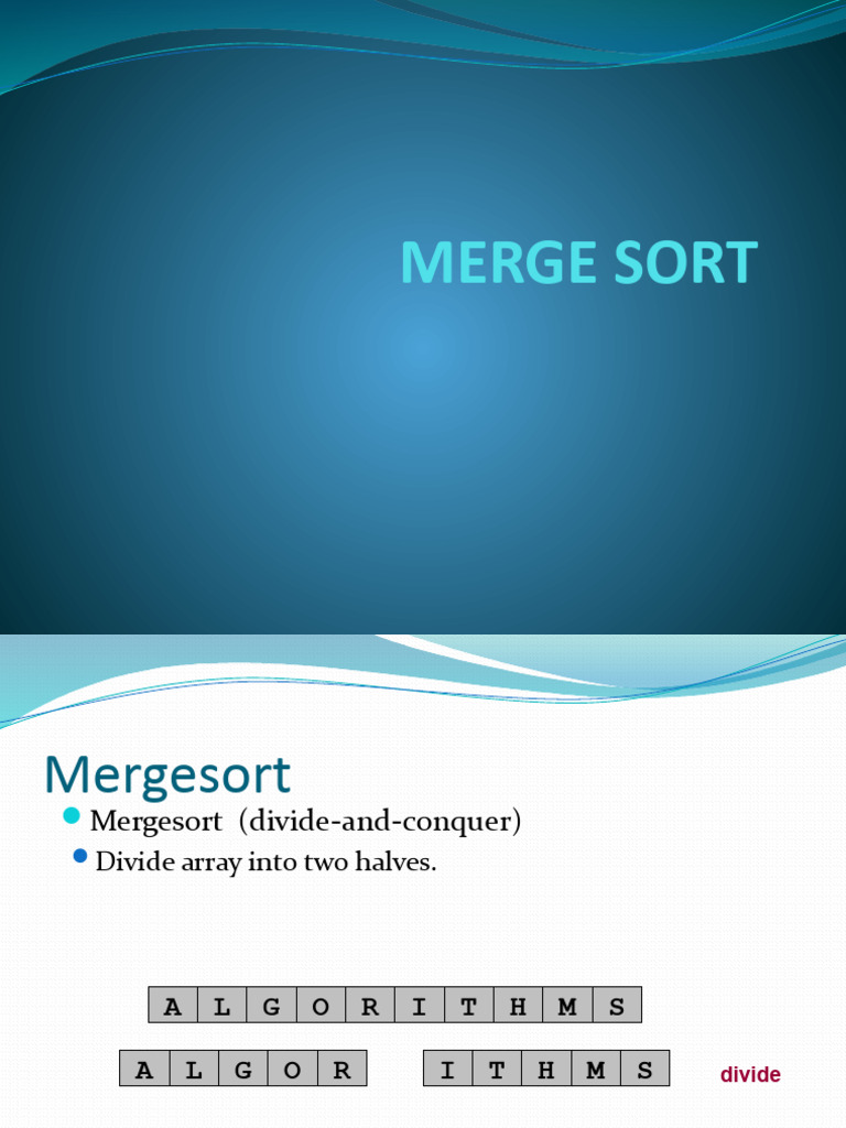 Online Class 8-Merge Sort | PDF | Algorithms And Data Structures ...