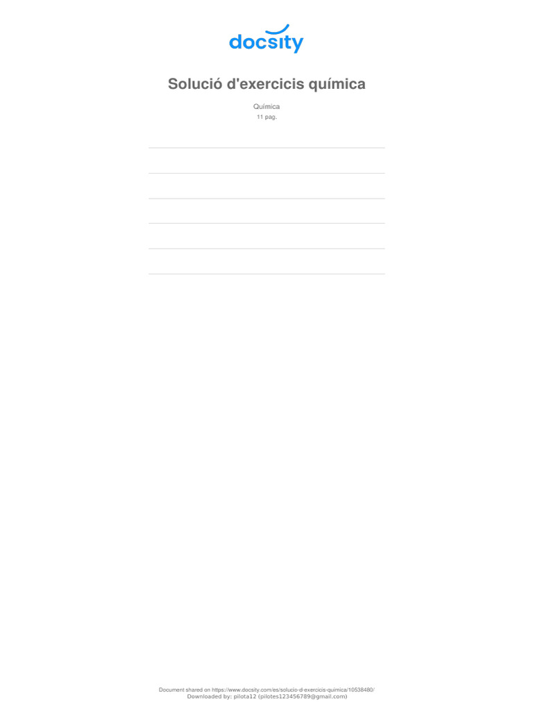 Docsity Solucio D Exercicis Quimica Pdf