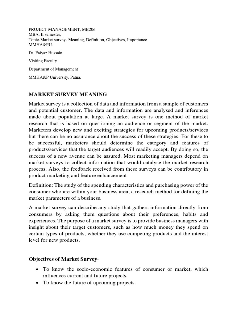 PROJECT MANAGEMENT 206 Lecture | PDF | Marketing Research | Marketing