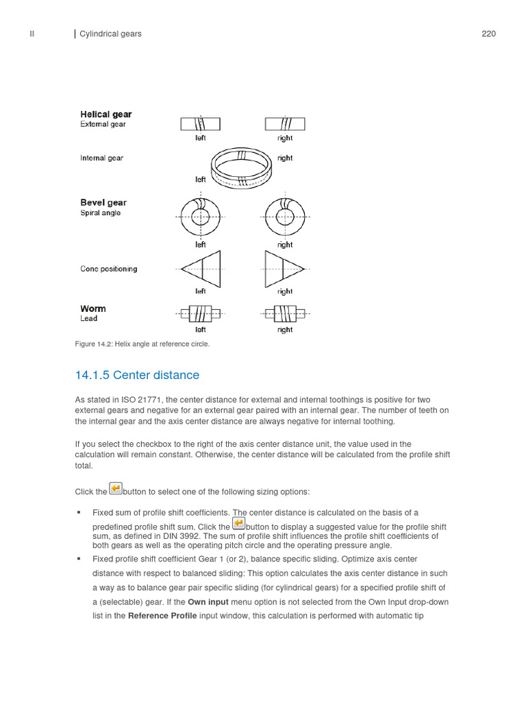 Center Distance in Cylindrical Gears | PDF