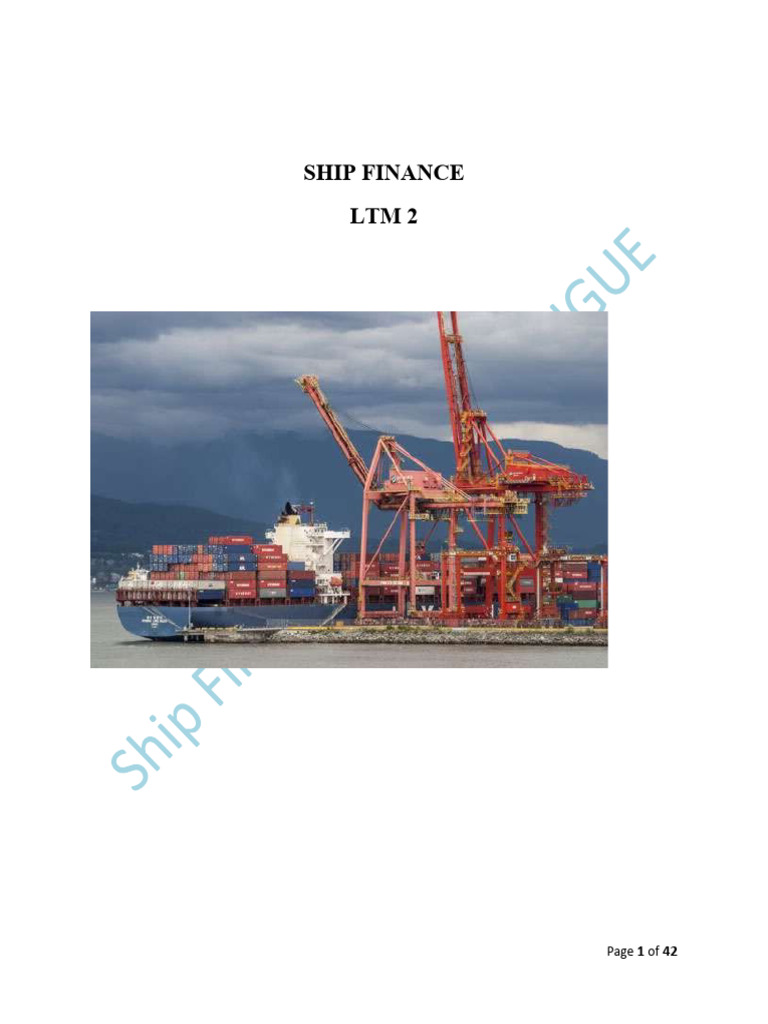 SHIP FINANCE LTM Notes | PDF | Bonds (Finance) | Loans