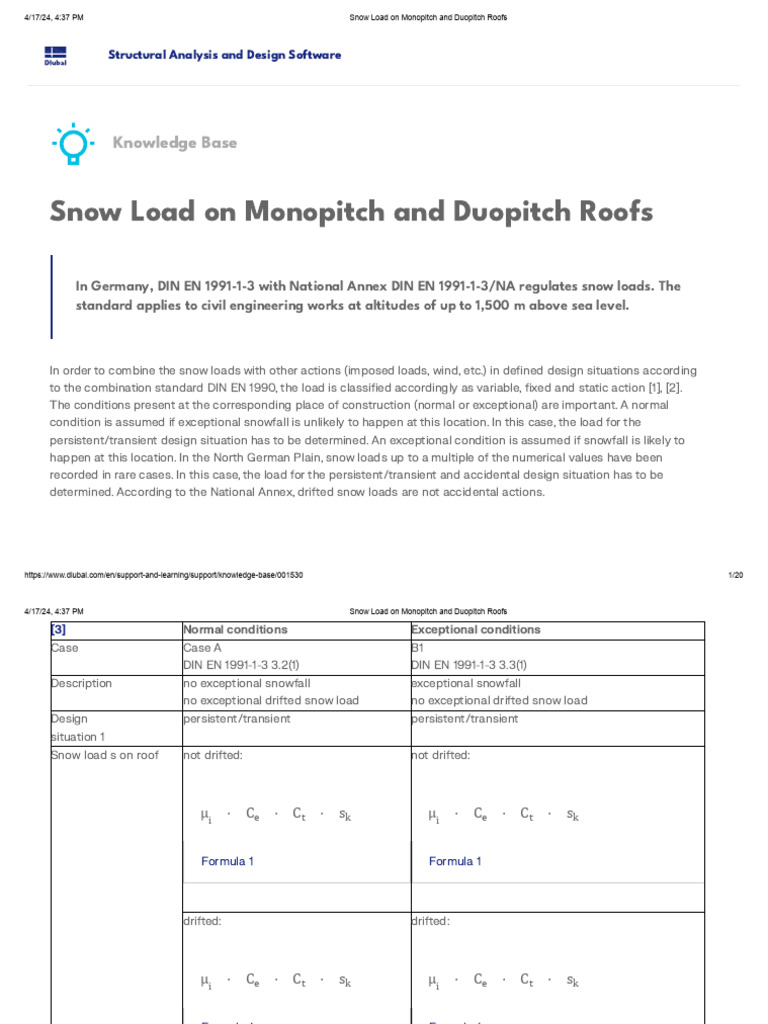 Snow Load On Monopitch and Duopitch Roofs | PDF | Snow | Map
