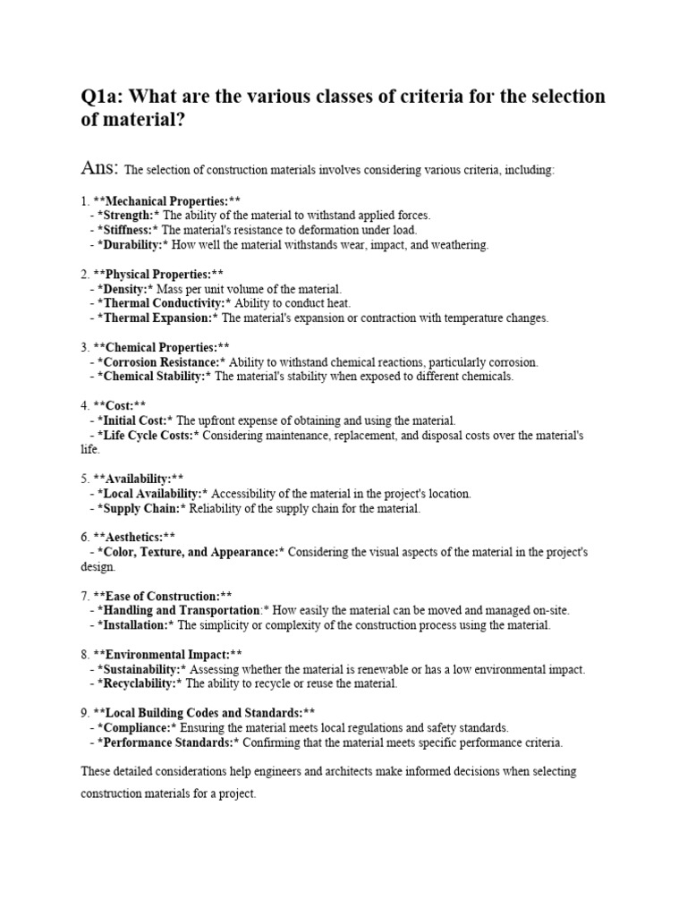 Construction Materials Assignment C | Download Free PDF | Concrete | Wood Construction Materials Assignment C | Download Free PDF | Concrete | Wood